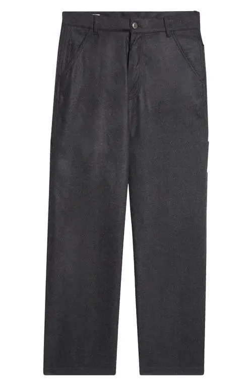 Dries Van Noten Pickerby Straight Leg Wool Pants - Anthracite 901